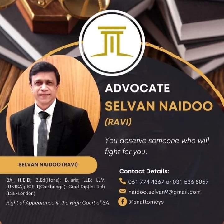 Advocate Selvan Naidoo - Lawyers Working Smart